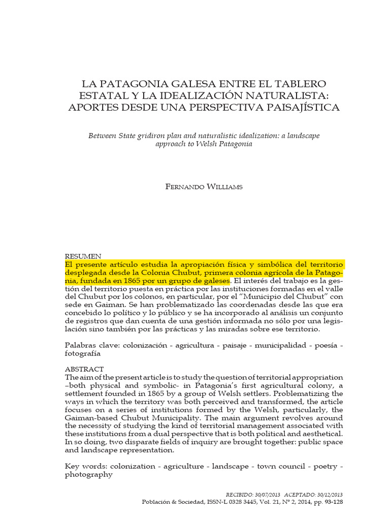 La Patagonia Galesa de Fernando Williams | PDF | Gales | Institución