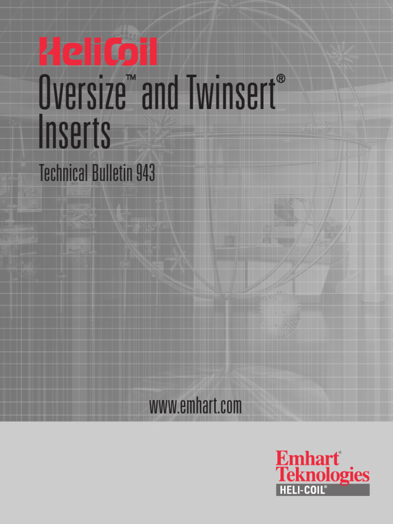 Heli-Coil Oversize Inserts & Twinserts Guide | PDF | Screw | Machining