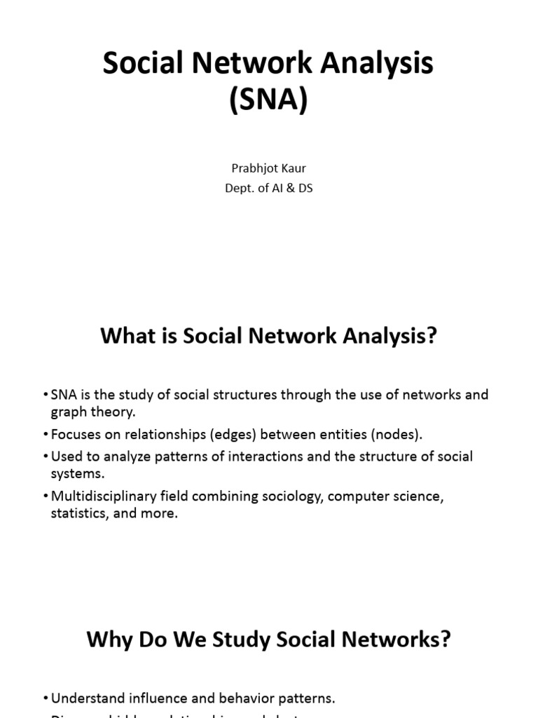module1.pptx | PDF | Social Network | Graph Theory