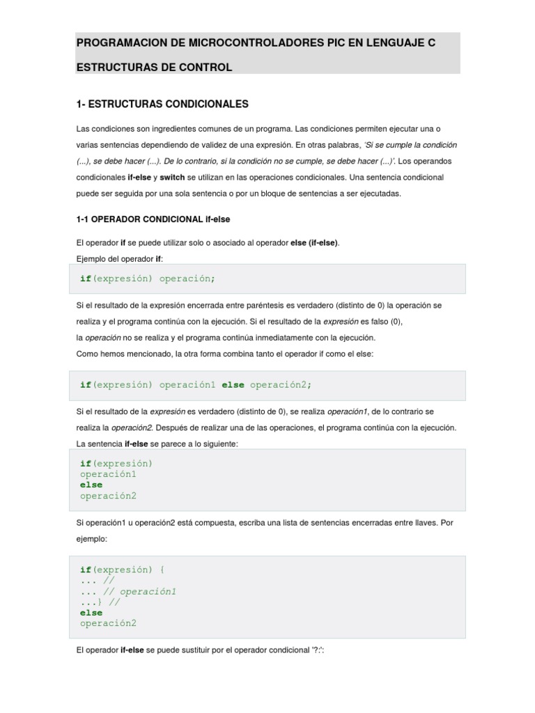 Estructuras de Control | PDF | Áreas de informática | Ingeniería de software