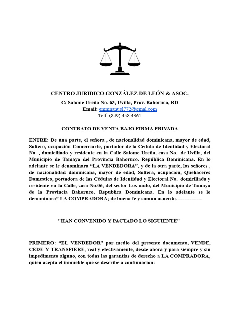 Centro Juridico González de León & Asoc | PDF