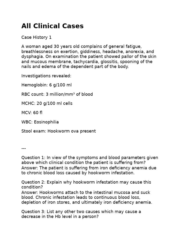 All Clinical Cases Pdf Blood Pressure Hyperglycemia