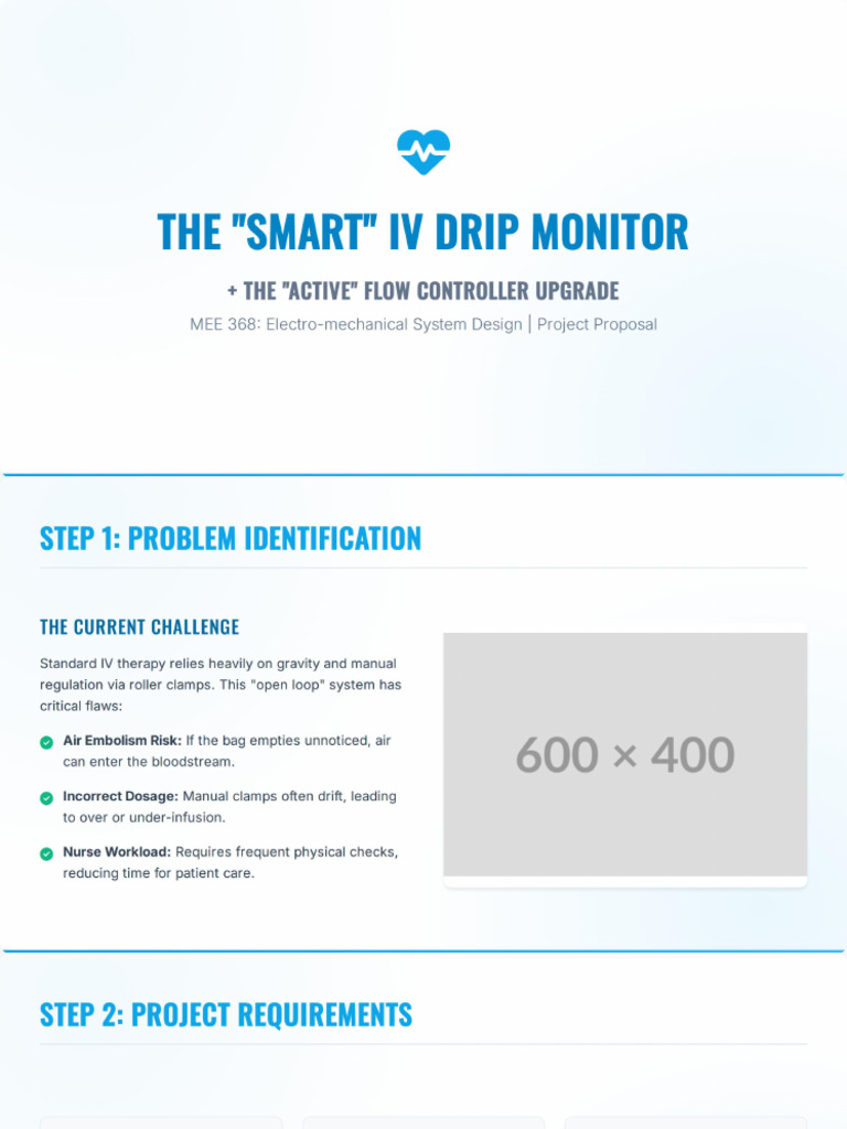 Smart IV Drip Monitor & Active Controller | PDF
