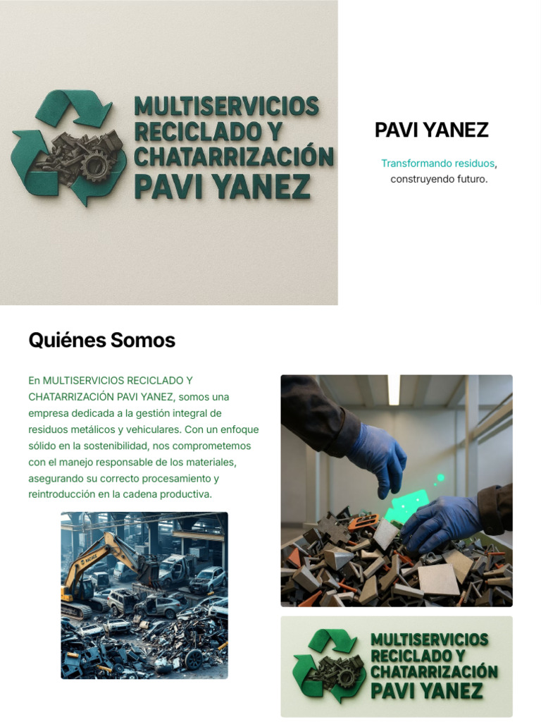 Presentacion Pavi Yanez | PDF | Reciclaje | Residuos