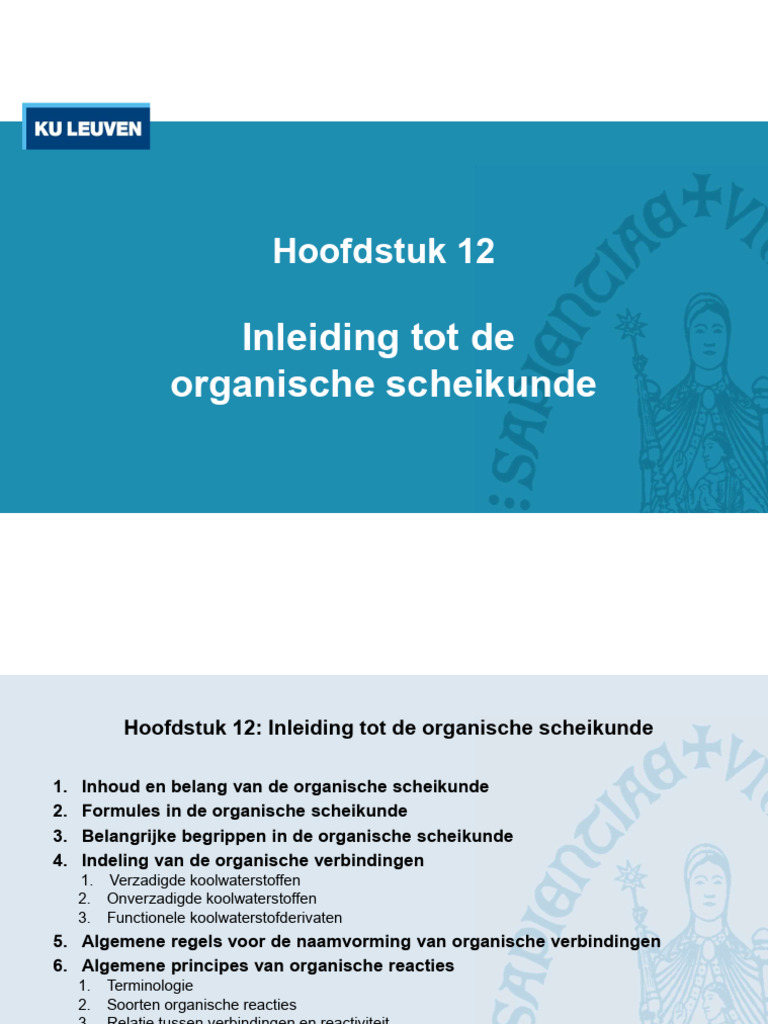 Hoofdstuk 12 - Inleiding Tot de Organische Scheikunde | PDF