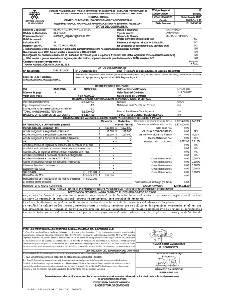 GF_23646978__5825_Dic_2025 | PDF | Pensión | Economias