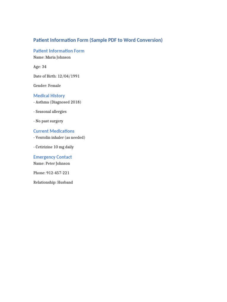 PDF to Word Sample | PDF