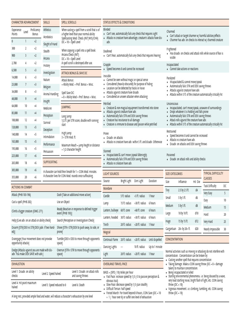 D&D Character Advancement & Combat Guide | PDF