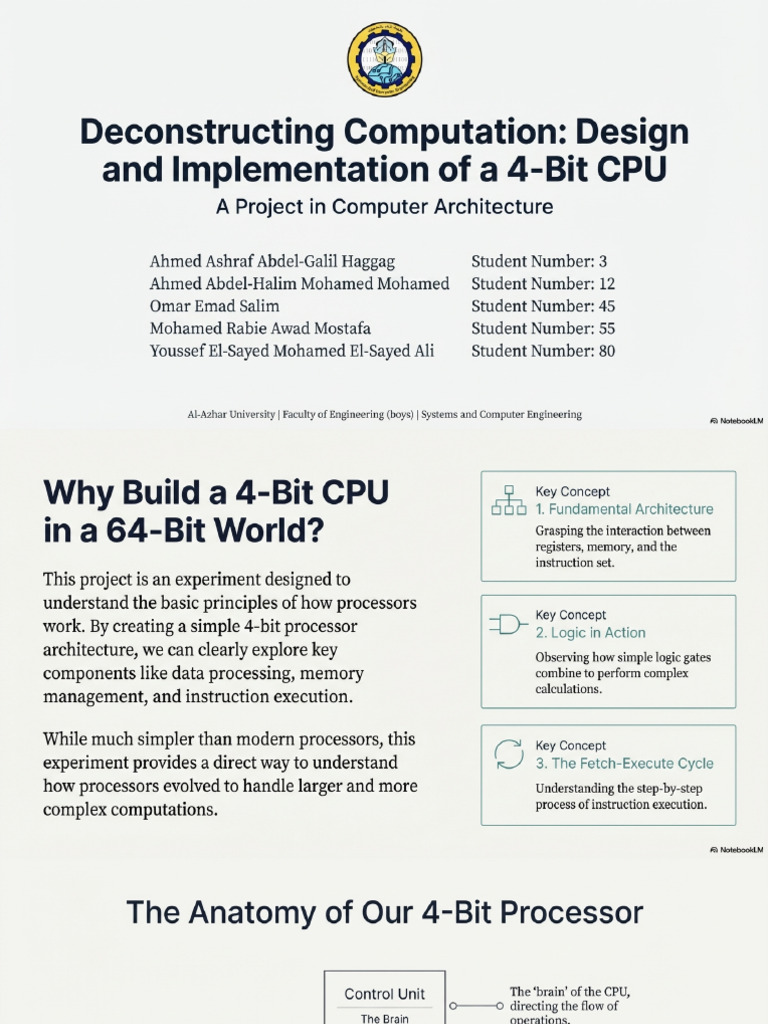 4-Bit CPU Design and Implementation (1) | PDF