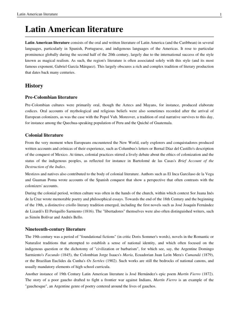 Latin American Literature | PDF | Latin American Literature | Poetry