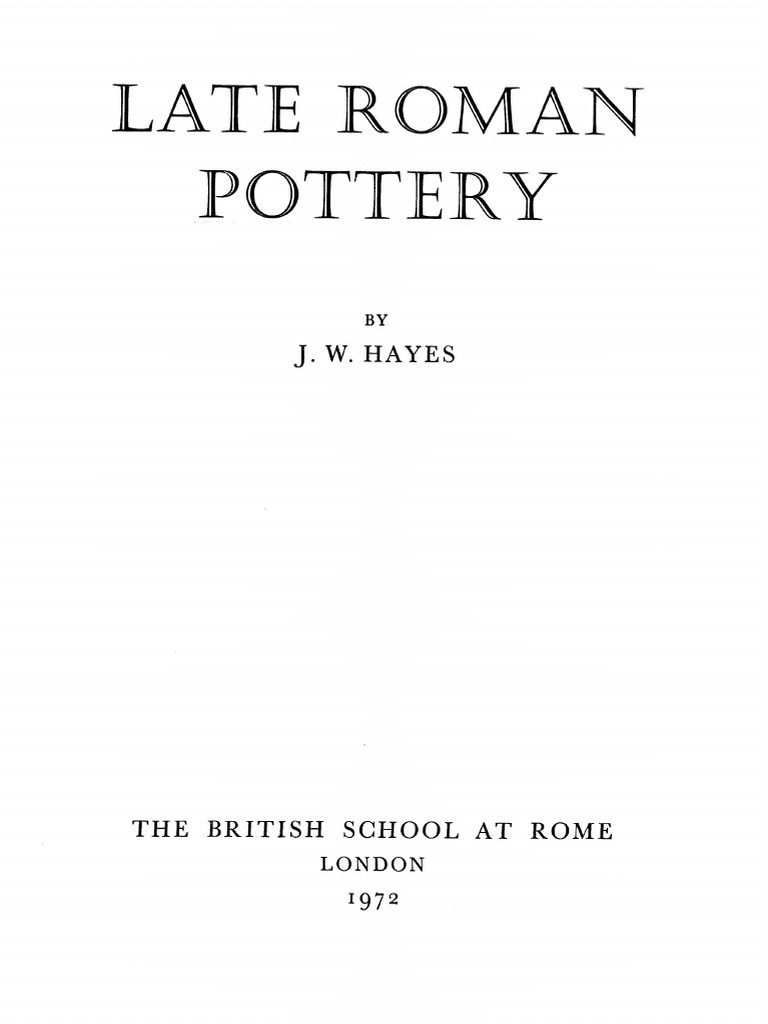 Late Roman Pottery. | PDF