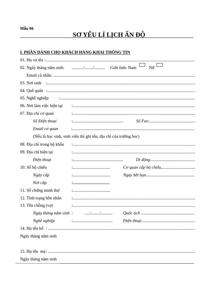 Form Khai Syll Ấn | PDF