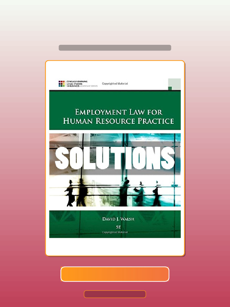 Employment Law for Human Resource Practice 5 Ed Walsh eBook and ...