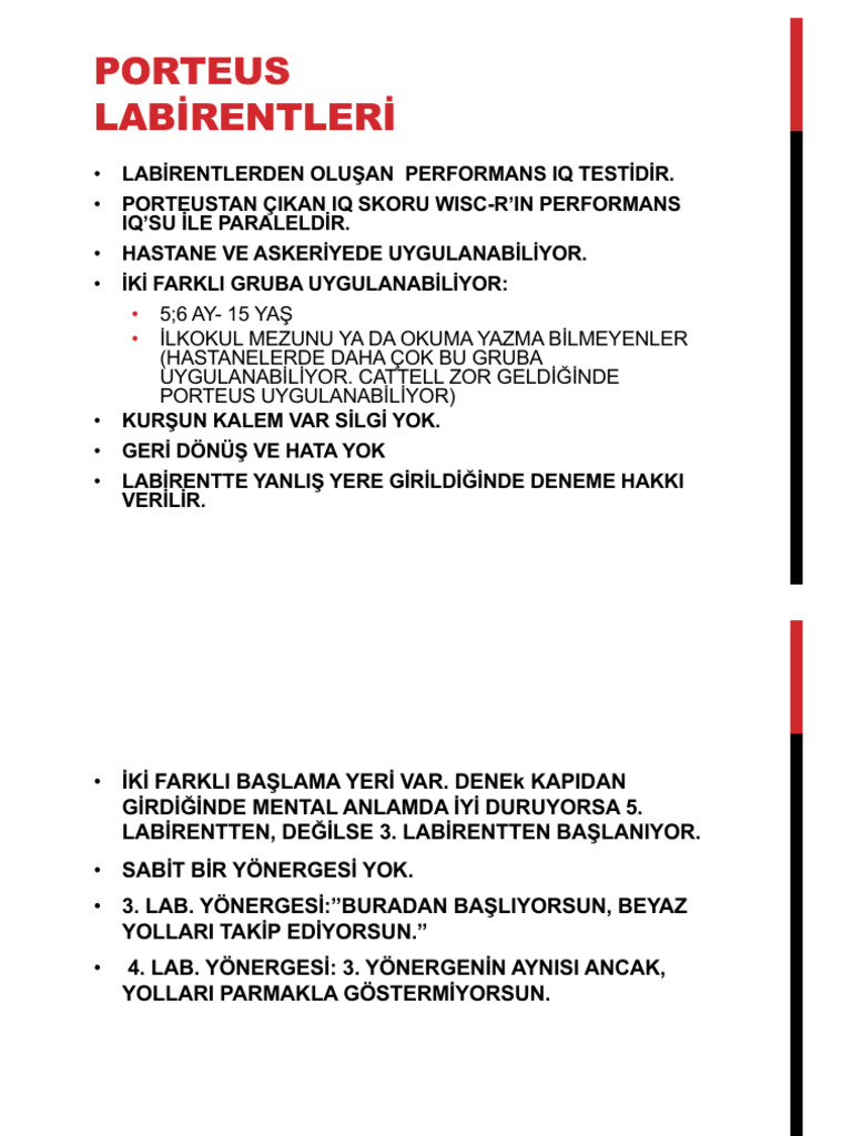 Porteus-Frostig Bilgi | PDF