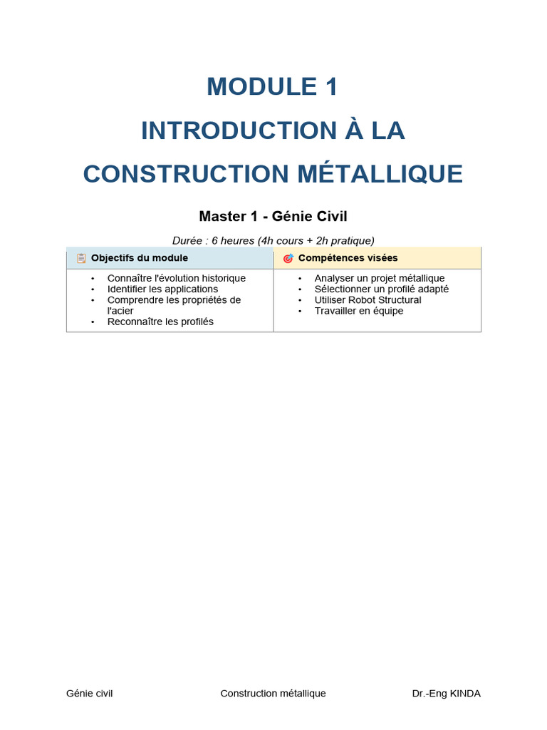 Introduction à la construction métallique | PDF | Élasticité (Physique ...