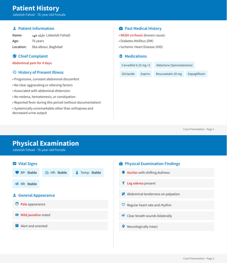 Patient Case_ Jaleelah Fahad | PDF