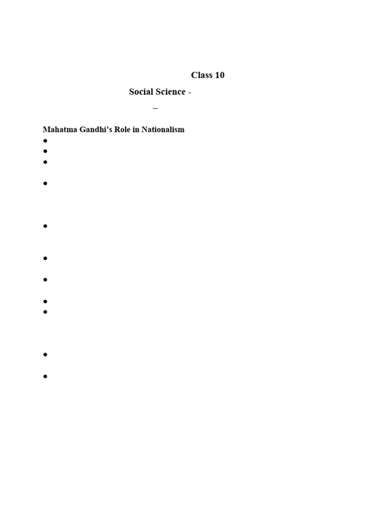 Class 10 History Ch 2 | PDF | Mahatma Gandhi | Indian Nationalism