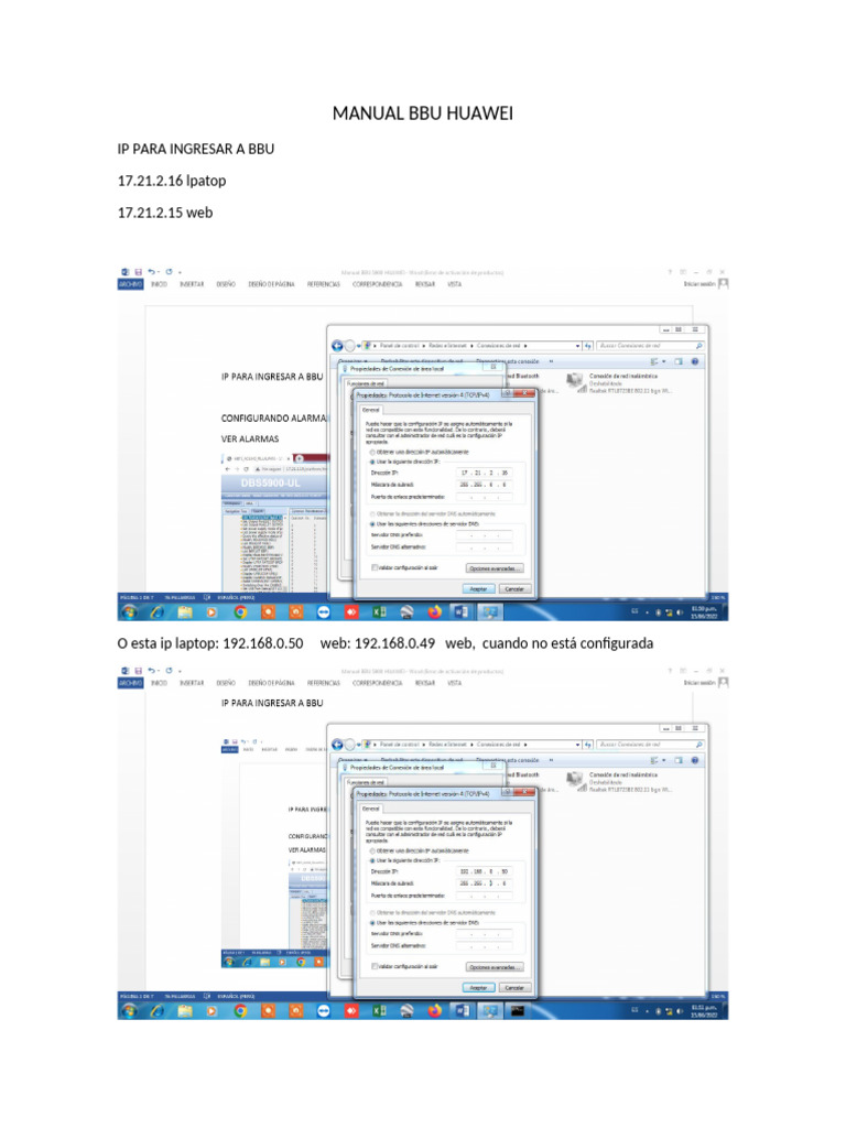 Manual de Configuración BBU Huawei | PDF