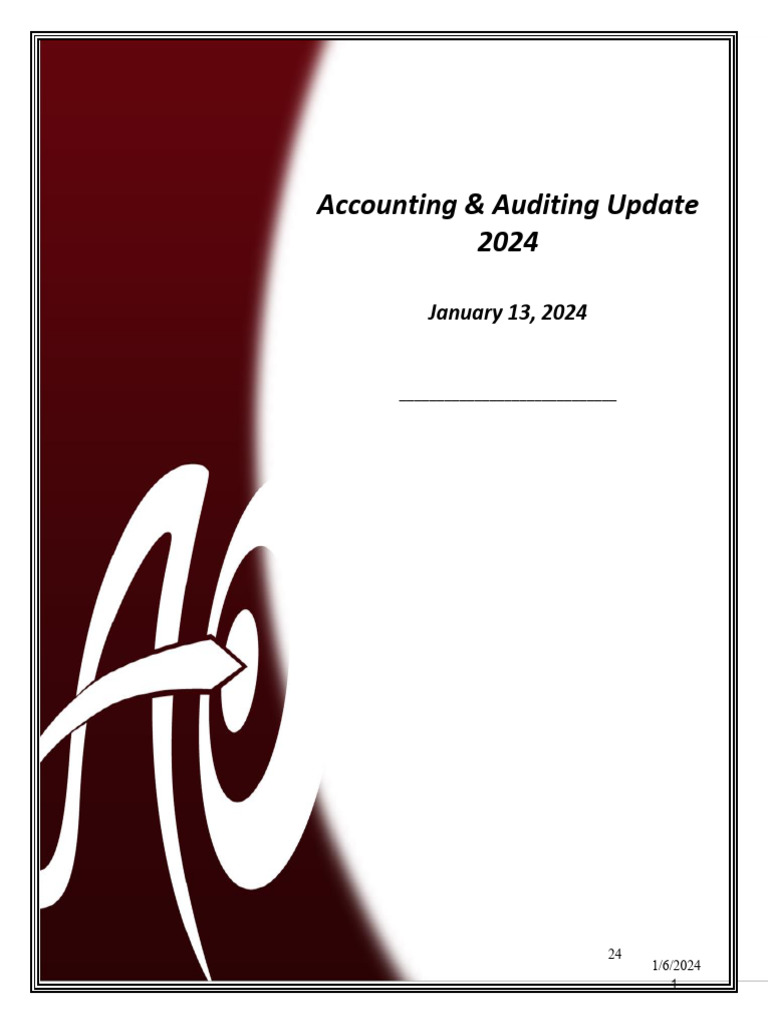 Bederson AA Update 1.13.2024 | PDF | Risk | Internal Control