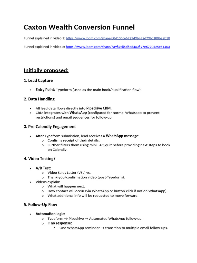Caxton Wealth Conversion Funnel | PDF | Information Technology | Computing