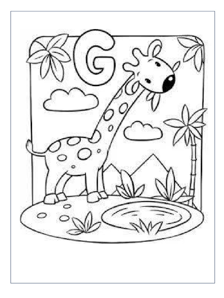 Gambar Mewarnai Jerapah | PDF