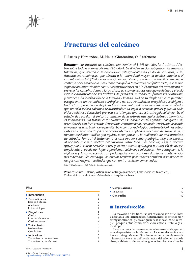 Fx Calcameo | PDF | Tobillo | Cirugía