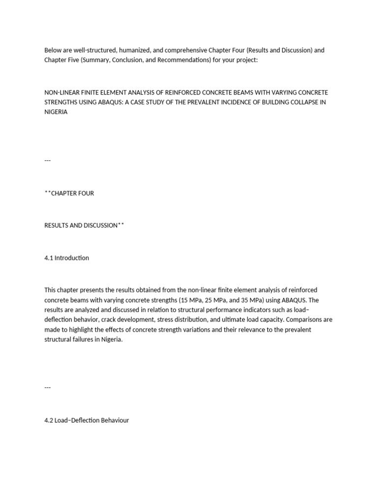 Non-Linear FEM Analysis of RC Beams | PDF | Fracture | Strength Of ...