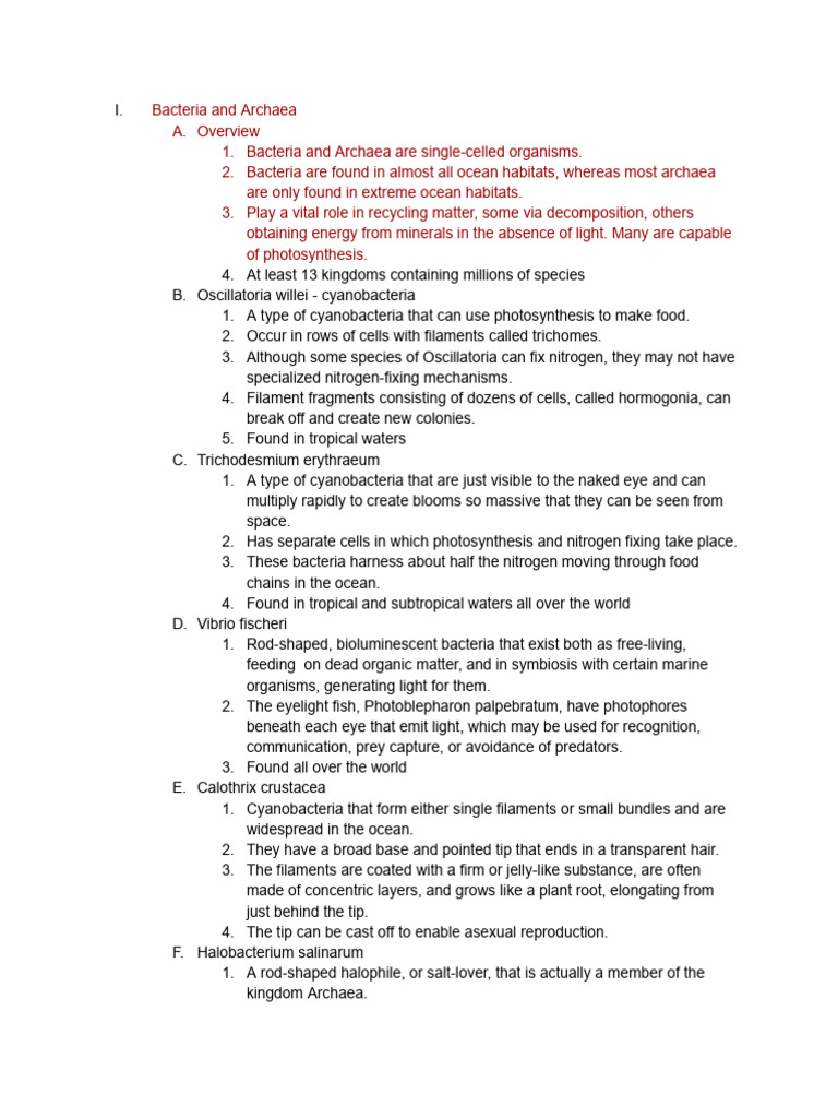 MS6.01 Bacteria, Archaea, And Protista Notes.pdf | PDF | Plankton | Biology
