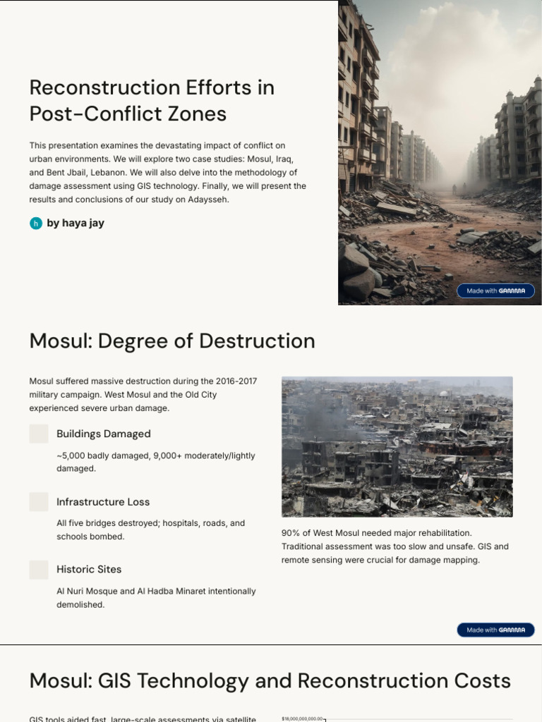 Reconstruction Efforts in Post Conflict Zones | PDF | Geographic Data ...
