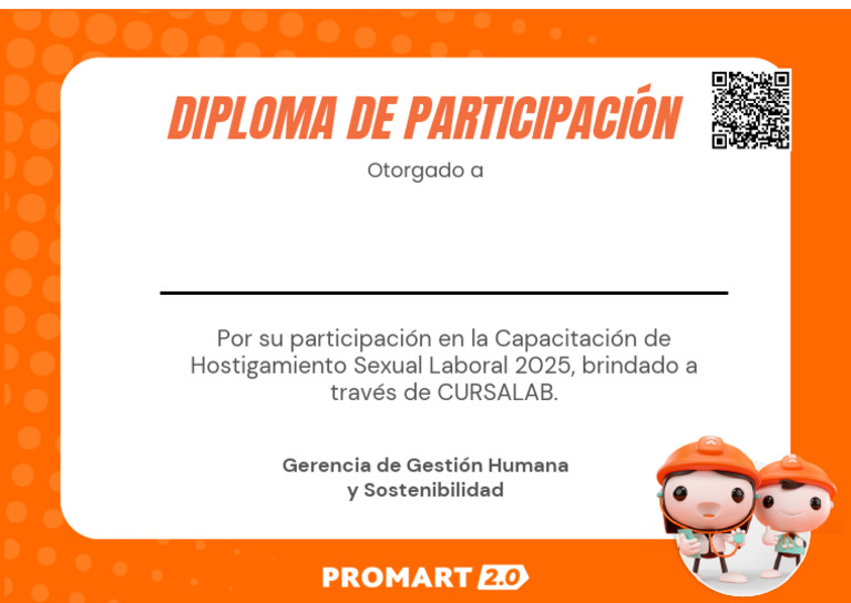 Diploma de Participación en Capacitación 2025 | PDF