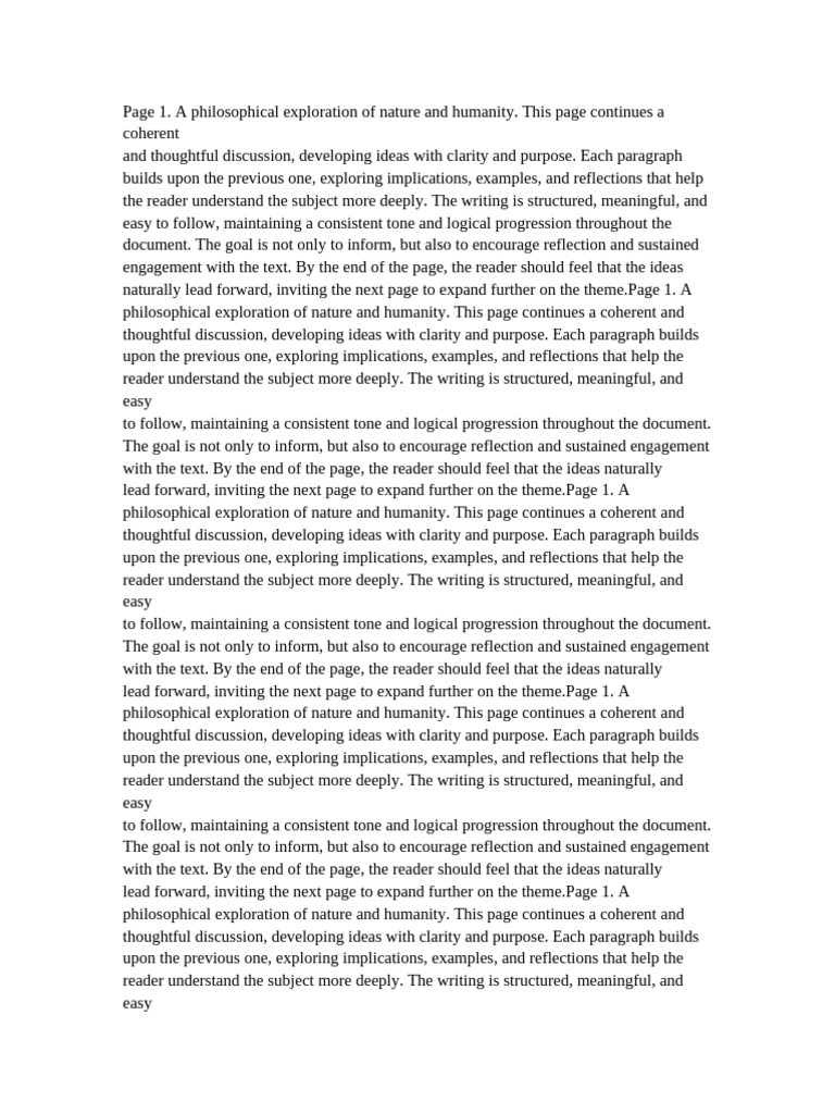 Document 3 Nature and Humanity | PDF | Goal | Paragraph