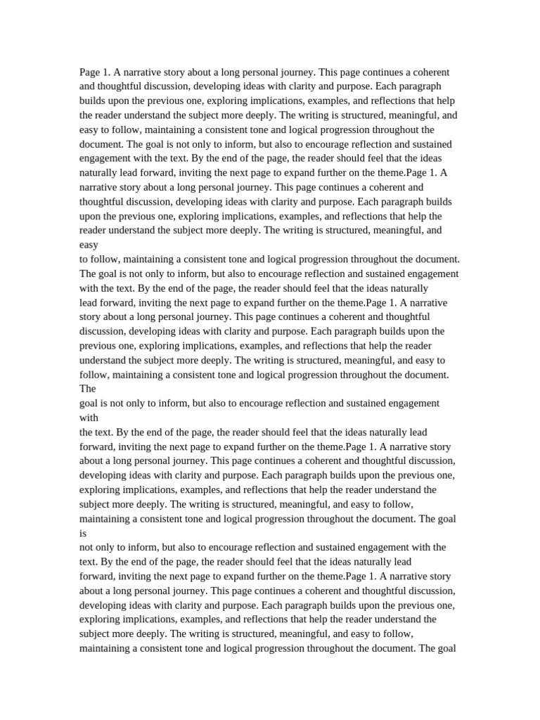 Document 5 Story of A Journey | PDF | Narrative | Goal