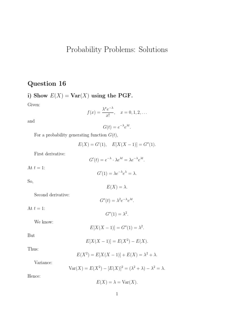 Nai (1) | PDF | Variance | Poisson Distribution