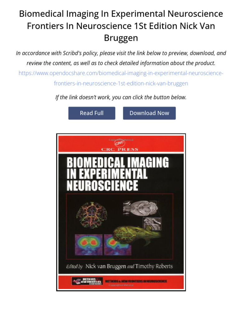 Biomedical Imaging in Experimental Neuroscience Frontiers in ...
