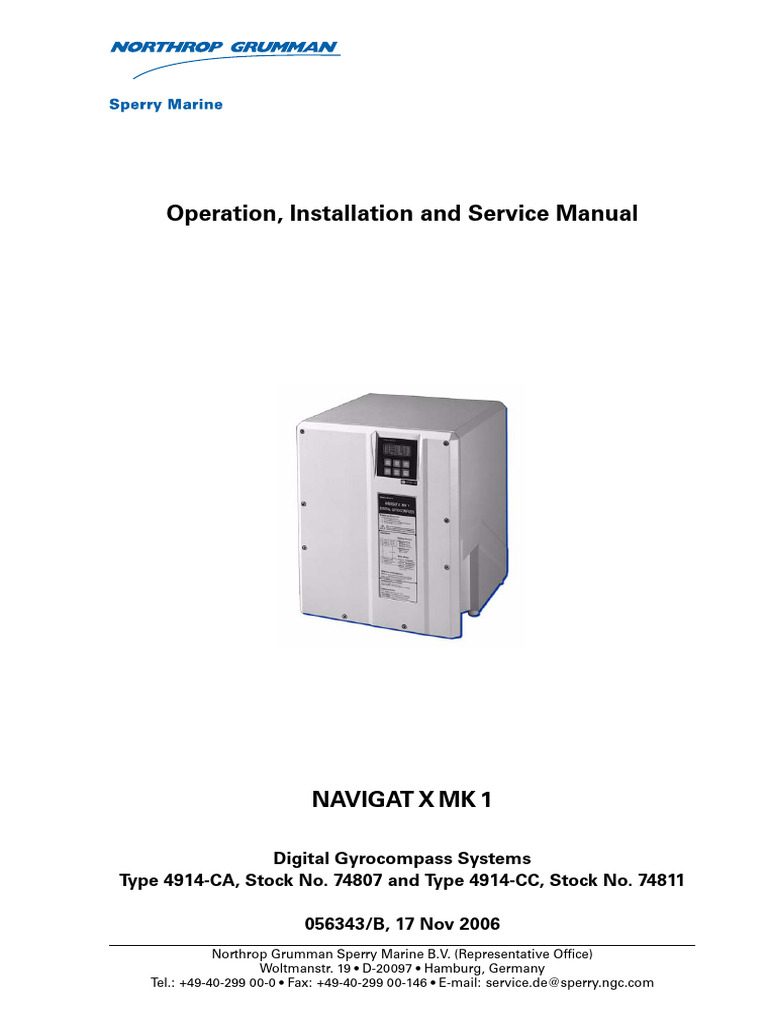 Sperry - Navigat X mk1 ( Instruction Manual ) | PDF | Gyroscope ...