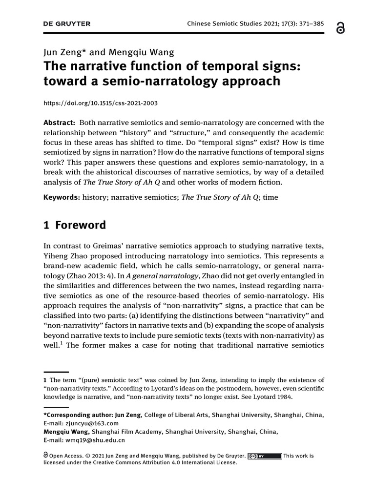 The_narrative_function_of_temporal_signs_toward_a_ | PDF | Narrative ...