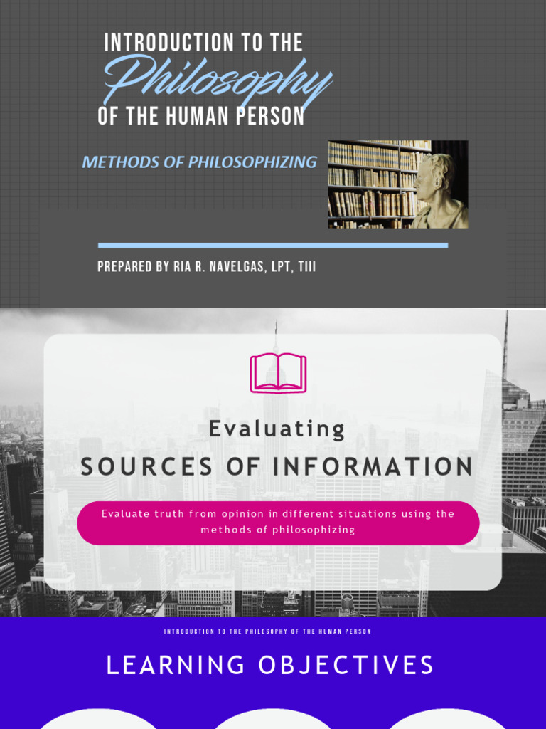 Philo Evaluating Sources of Information | PDF | Truth | Information