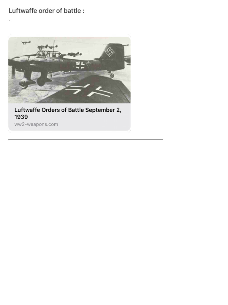 Luftwaffe Order of Battle 3 | PDF | Luftwaffe | Eastern Front (World War II)