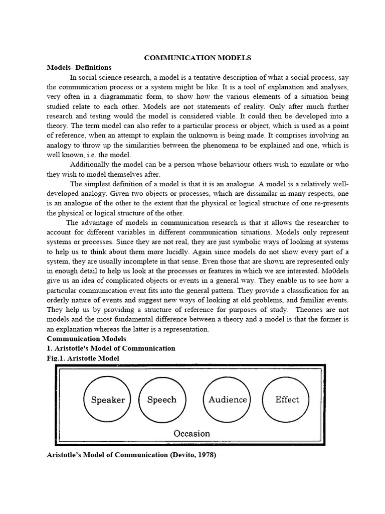 Models of communication | PDF | Communication | Information