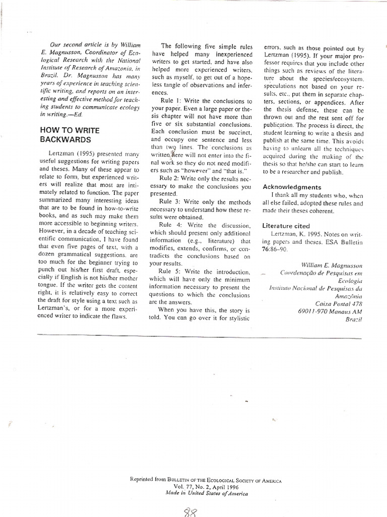 1996 How To Write Backwards | PDF