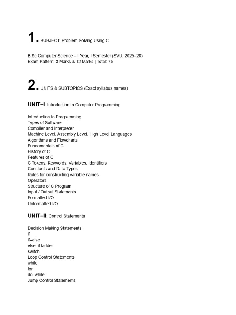 Degree Problem Solving Using C | PDF | Pointer (Computer Programming ...