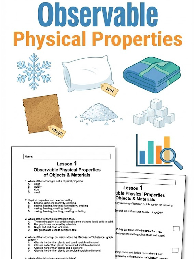 Observable Physical Properties | PDF | Melting Point | Senses