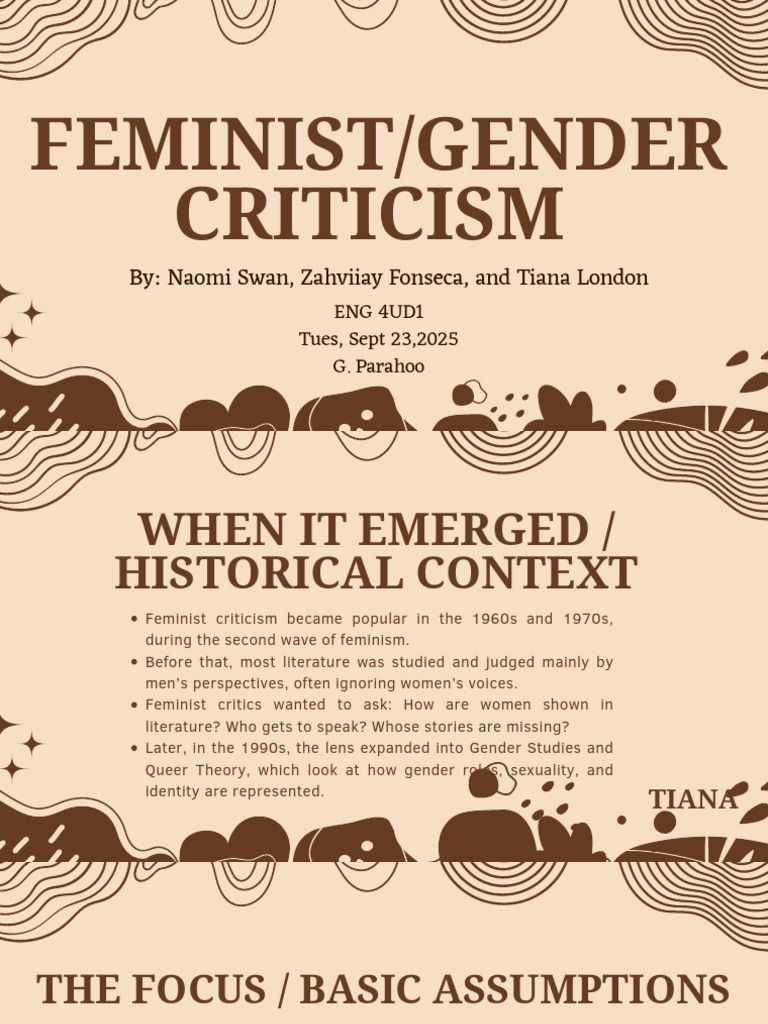 Feminist/gender Criticism Presentation | PDF | Gender Studies | Feminism
