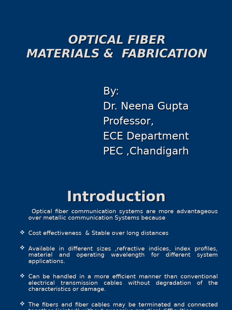 Optical Fiber Materials and Fabrication | PDF | Optical Fiber | Glasses