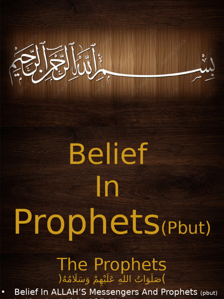 Lecture # 6 Belief in Prophets | PDF