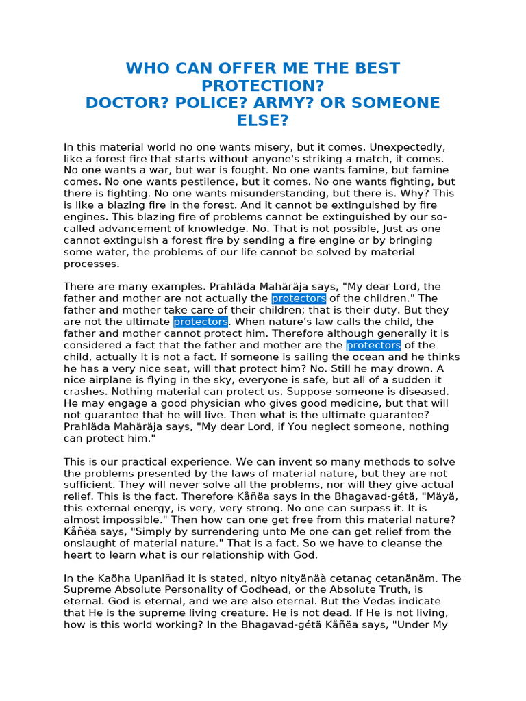 Who Can Offer Me The Best Protection | PDF