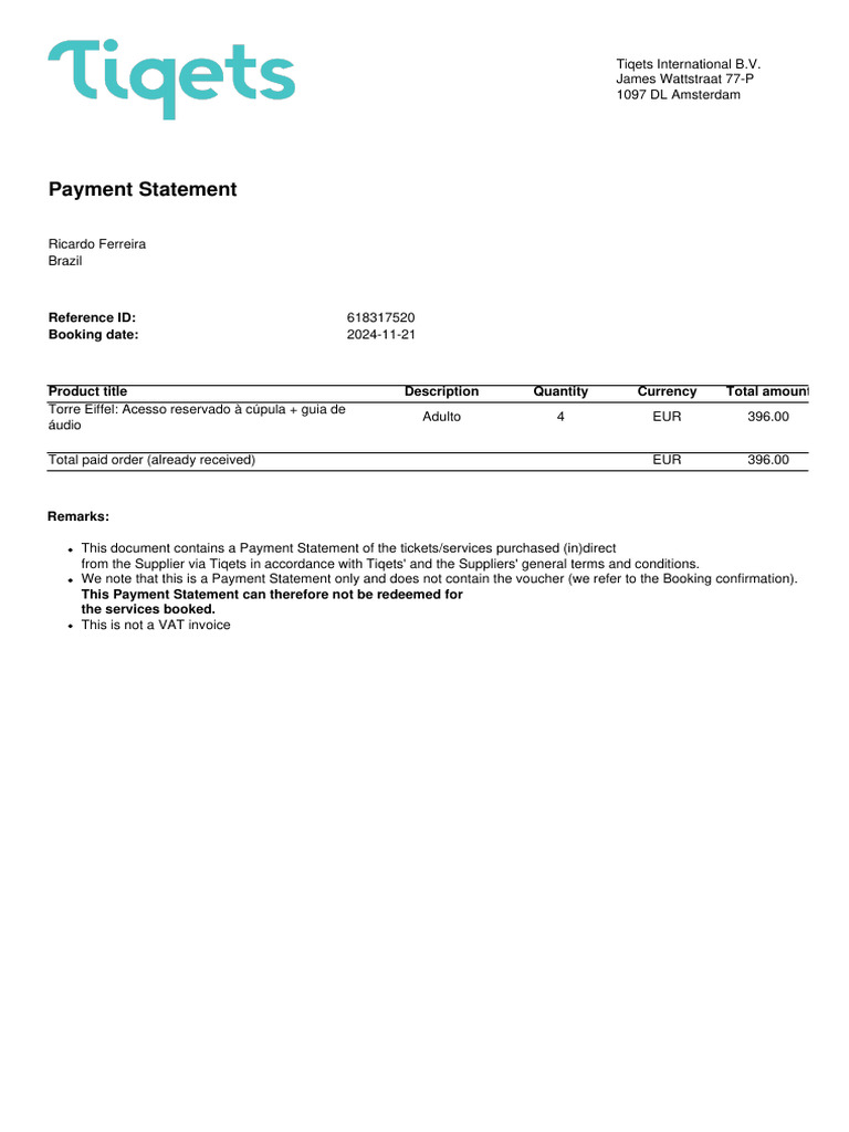 Proof of Payment 618317520 | PDF