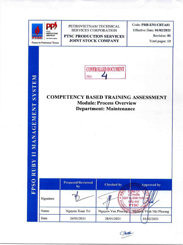 PRB-ENI-CBTA01 Process Overview (Rev.01) | PDF