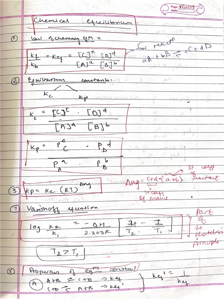 Chem Equilibrium Jee | PDF