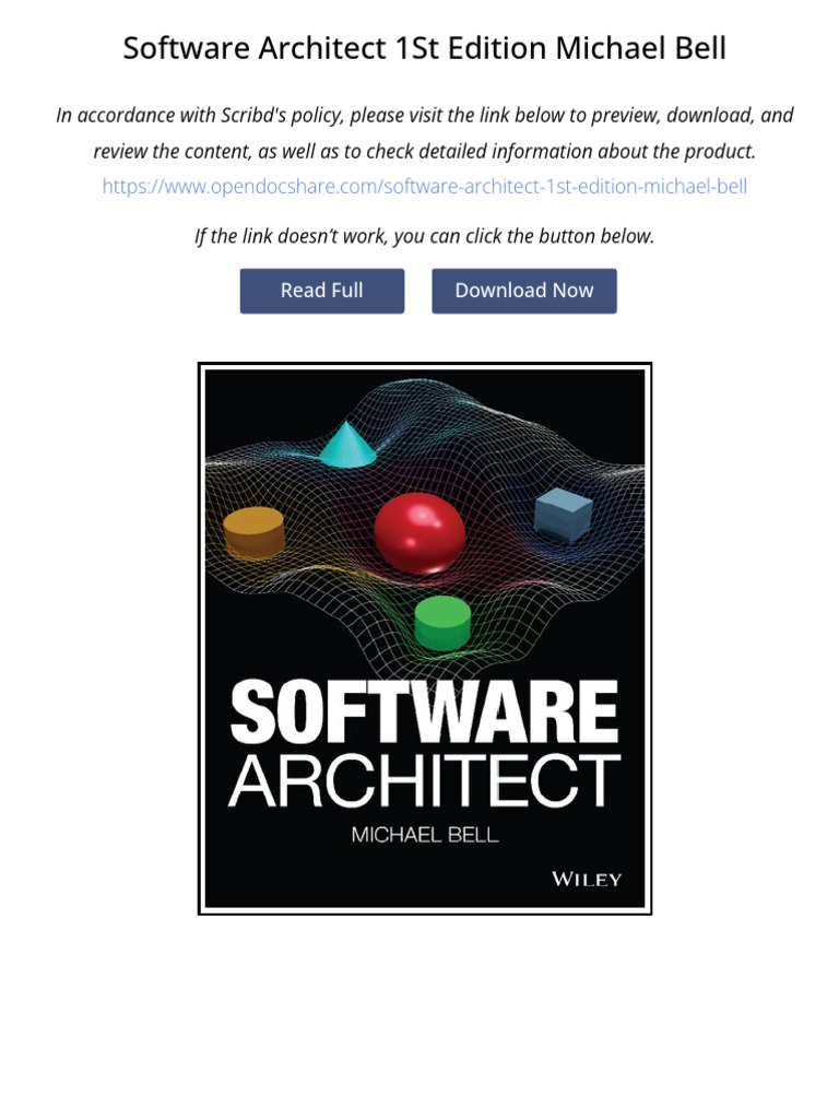 Software Architect 1st Edition Michael Bell | PDF